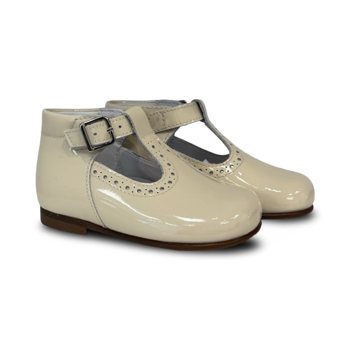 Beberlis Patent Off White Baby T-Strap – HAL Shoes